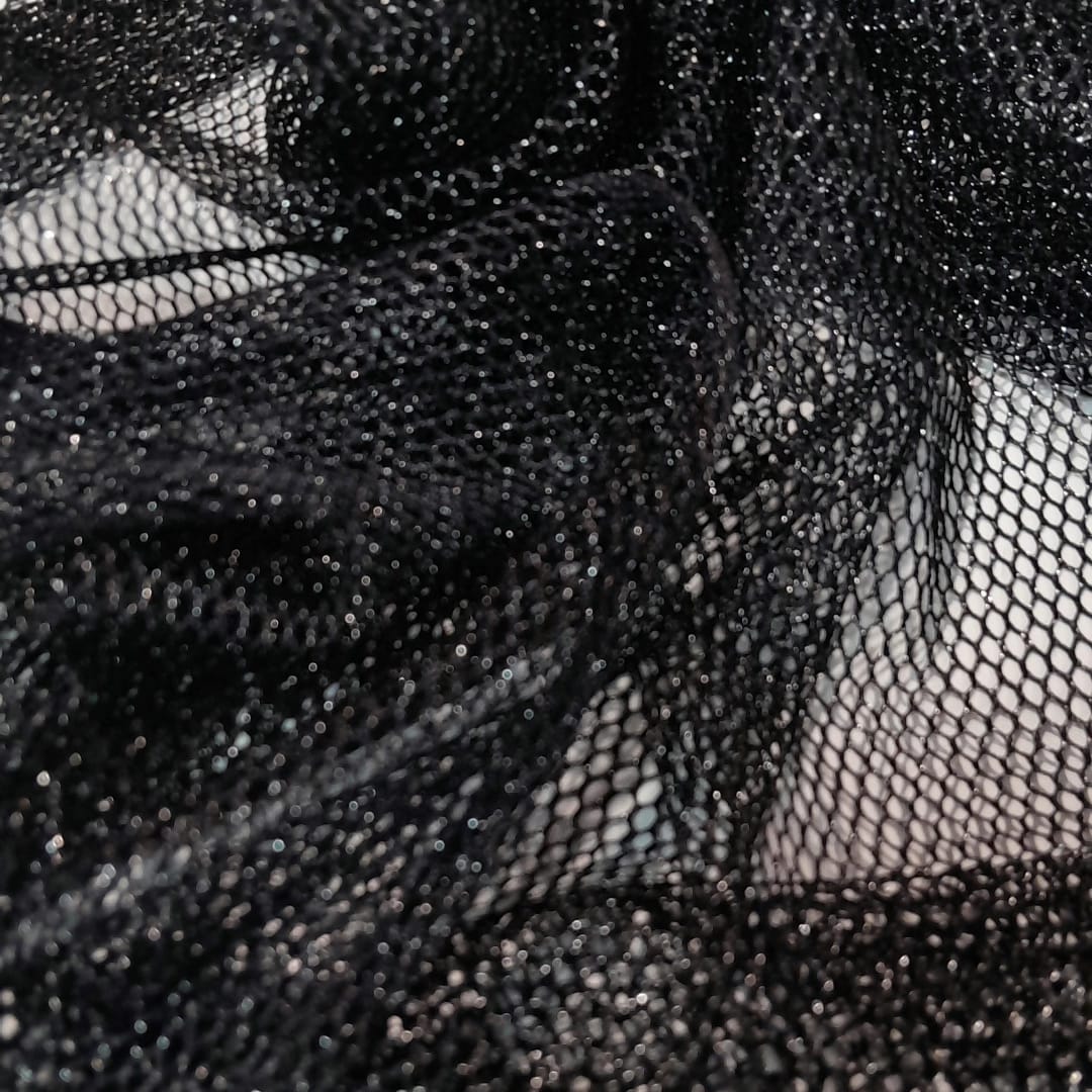 Red con lurex negra – Eme Telas | Tienda de telas por metro online